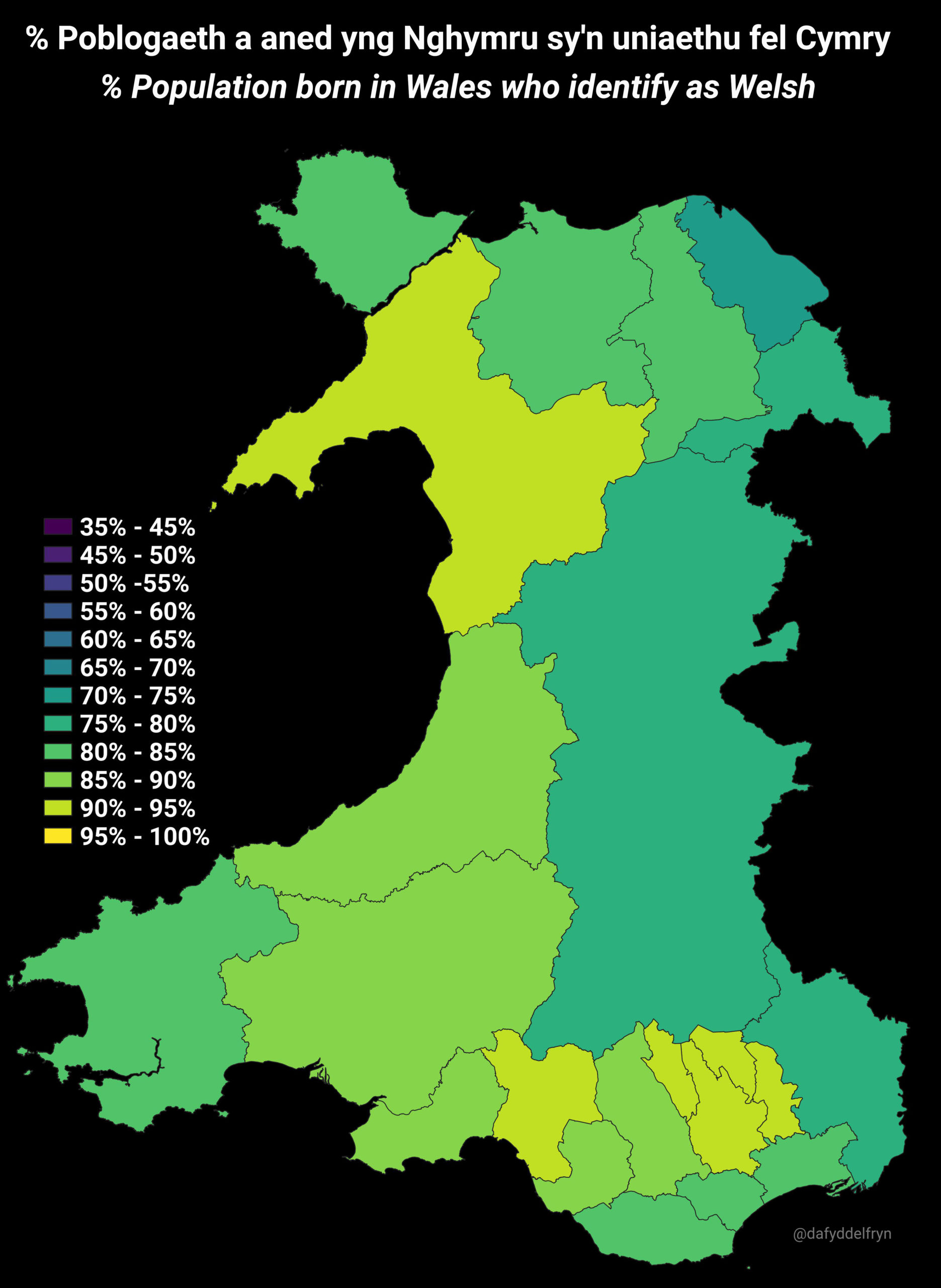 Mapiau Cyfrifiad 2021 - 2021 Census MapsDyma dwi'n feddwl am hyn…