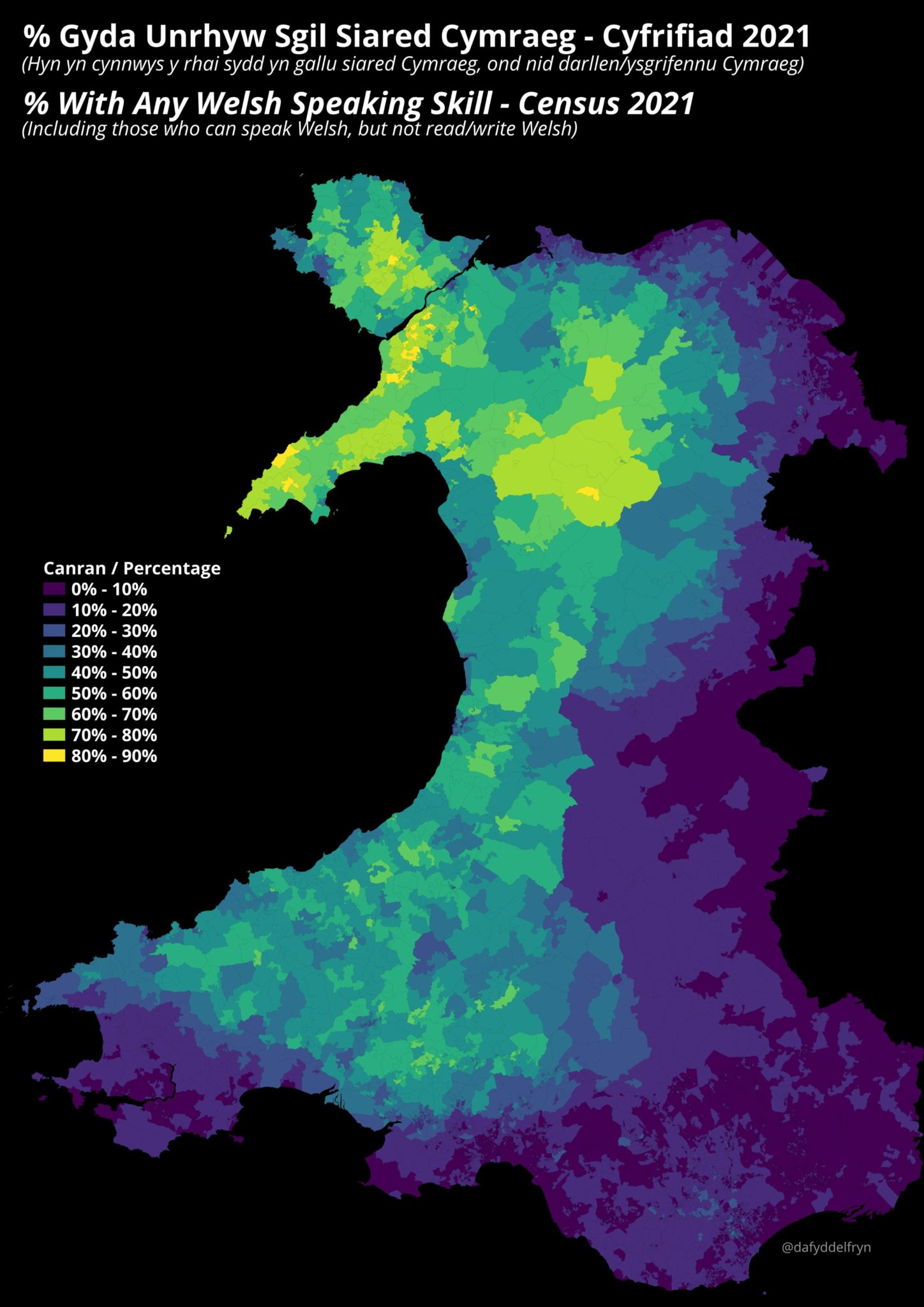 Mapiau Cyfrifiad 2021 - 2021 Census MapsDyma dwi'n feddwl am hyn…